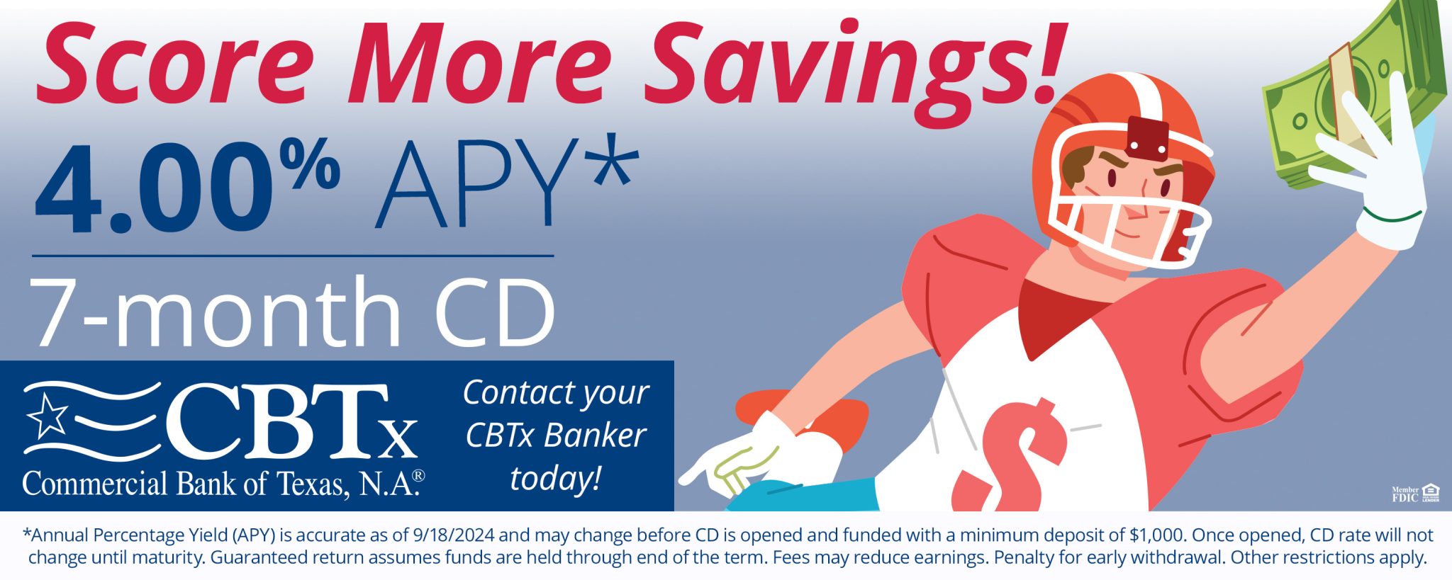 CDs - Commercial Bank Of Texas Na